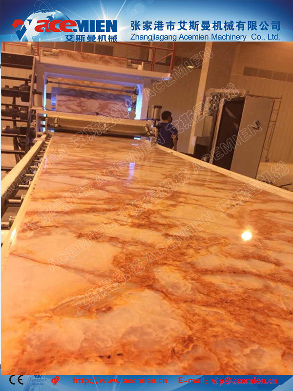 No radiation,eco-friendly PVC artificial Marble wall panel production line/making machine