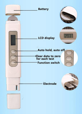 ±2% Accuracy Water TDS Check Meter With 3 Keys , Testing RO Water TDS Meter 