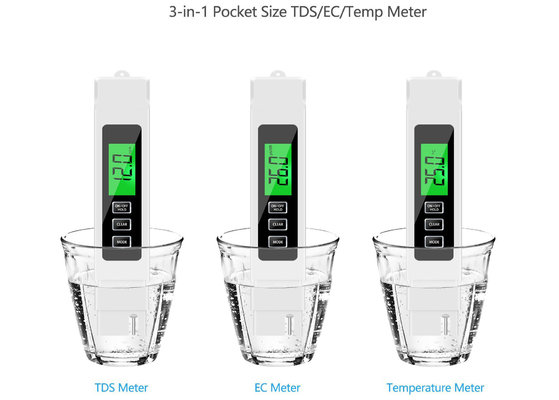 Food Processing TDS Meter Tester CR2032 / DC3V Battery 5 Mins Auto Shut Off