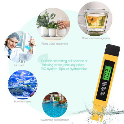 White / Yellow Pocket TDS Meter 0-4999 PPM For Pure Water Test Measuring