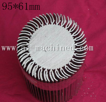 China Item 121,customized round extruded aluminum profile heatsink in china, cooler for led lights,round heatsink in china supplier