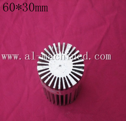 China Item 125,customized round extruded aluminum profile heatsink in china, cooler for led lights,round heatsink in china supplier
