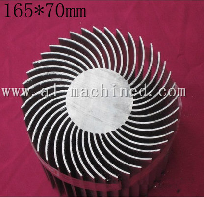 China Item 129,customized round extruded aluminum profile heatsink in china, cooler for led lights,round heatsink in china supplier