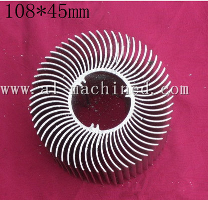 China Item 145.customized round extruded aluminum profile heatsink in china, cooler for led lights,round heatsink in china supplier