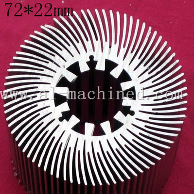 China Item-23,72mm AL6063 Extruded Profiles LED Cooler in china,sunflower heatsink for led light supplier