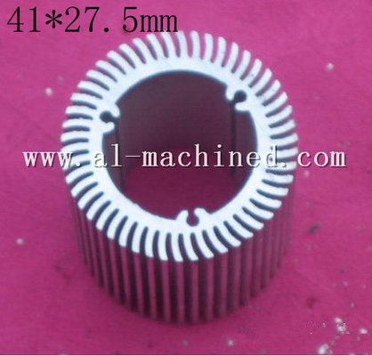 China Item212,41mm Machined LED light Cooler, AL6063 Extruded Profiles LED Light Radiator,round heatsink for led light supplier