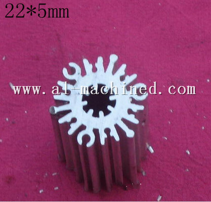 China Item213,22mm Machined LED light Cooler, AL6063 Extruded Profiles LED Light Radiator,round heatsink for led light supplier