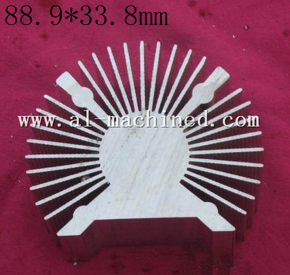 China Item222,88.9mm Machined LED light Cooler, AL6063 Extruded Profiles LED Light Radiator,round heatsink for led light supplier