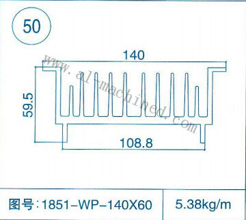 China F50,108mm customized Square Aluminum Heatsink in china,aluminum profiles,extruded profiles,LED Street Light Heatsink supplier