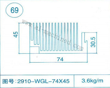China F69,74mm customized Square Aluminum Heatsink in china,aluminum profiles,extruded profiles,LED Street Light Heatsink supplier