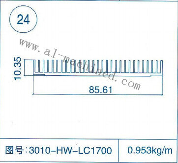 China F24,85mm customized Square Aluminum Heatsink in china,aluminum profiles,extruded profiles,LED Street Light Heatsink supplier