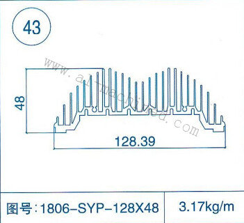China F43,128mm customized Square Aluminum Heatsink in china,aluminum profiles,extruded profiles,LED Street Light Heatsink supplier