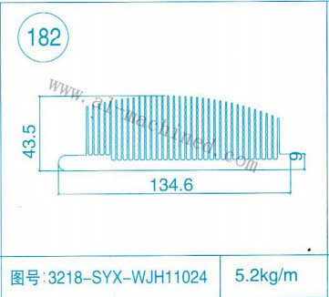 China F31,182mm customized Square Aluminum Heatsink in china,aluminum profiles,extruded profiles,LED Street Light Heatsink supplier