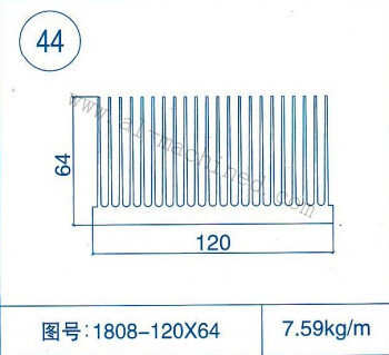 China F44,120mm customized Square Aluminum Heatsink in china,aluminum profiles,extruded profiles,LED Street Light Heatsink supplier