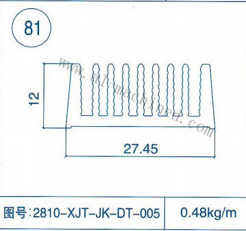 China F81,27mm customized Square Aluminum Heatsink in china,aluminum profiles,extruded profiles,LED Street Light Heatsink supplier