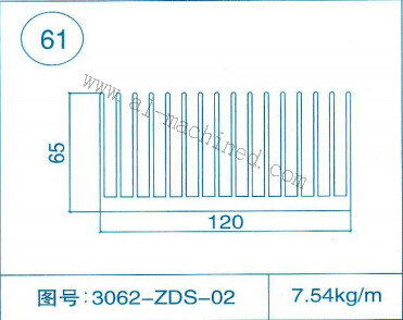 China F61,120mm customized Square Aluminum Heatsink in china,aluminum profiles,extruded profiles,LED Street Light Heatsink supplier