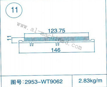 China Item 11,customized Square Aluminum Heatsink in china,aluminum profiles,extruded profiles,LED Street Light Heatsink supplier