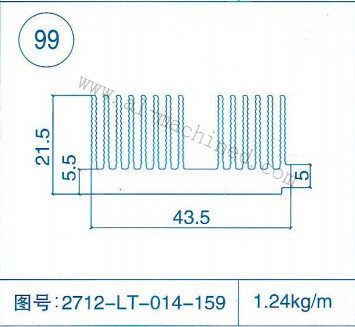 China F99,43mm customized Square Aluminum Heatsink in china,aluminum profiles,extruded profiles,LED Street Light Heatsink supplier