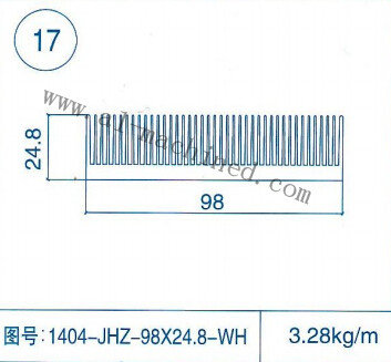 China Item 17,customized Square Aluminum Heatsink in china,aluminum profiles for led light,LED Street Light Heatsink supplier