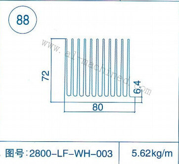 China F88,80mm customized Square Aluminum Heatsink in china,aluminum profiles,extruded profiles,LED Street Light Heatsink supplier