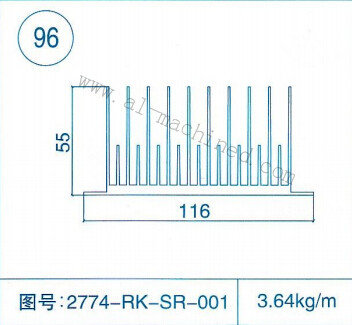 China F96,116mm customized Square Aluminum Heatsink in china,aluminum profiles,extruded profiles,LED Street Light Heatsink supplier