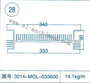 China F28,340mm customized Square Aluminum Heatsink in china,aluminum profiles,extruded profiles,LED Street Light Heatsink supplier
