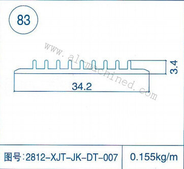 China F83,34mm customized Square Aluminum Heatsink in china,aluminum profiles,extruded profiles,LED Street Light Heatsink supplier