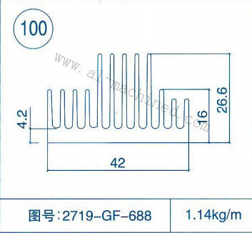 China F100,42mm customized Square Aluminum Heatsink in china,aluminum profiles,extruded profiles,LED Street Light Heatsink supplier