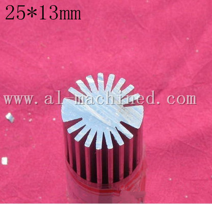 China Item 26,0.984"customized round extruded aluminum profile heatsink , cooler for led light supplier