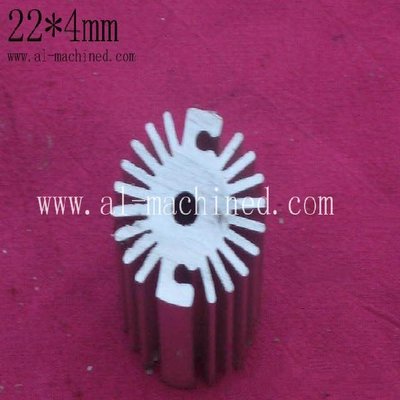 China Item 189,0.866"customized round extruded aluminum profile heatsink , cooler for led light supplier