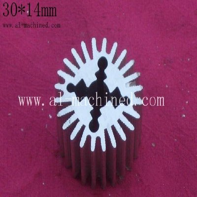 China Item 290,1.181"customized round extruded aluminum profile heatsink , cooler for led light supplier