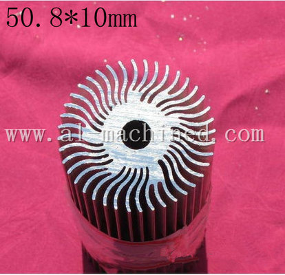China Item 17,2"customized round extruded aluminum profile heatsink in china for led light supplier