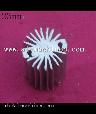 China Item 383,0.906"customized round extruded aluminum profile heatsink , cooler for led light supplier
