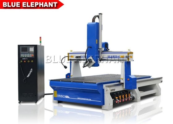HSD Spindle 4.5kw 4 Axis Wood Carving Machine , Small Cnc Machines For Woodworking