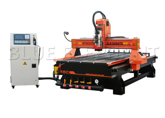 Rigid Vacuum Table Automatic ATC CNC Router With 8 Tools Steel Tube Frame