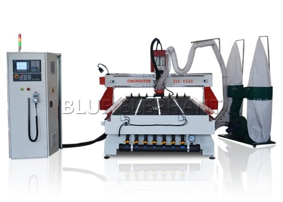 Italian 9KW HSD ATC air cooling spindle , 1533 customized size atc cnc engraving machine with dust collector