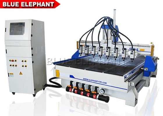 Professional Multi - Head CNC Router 3d Glass Engraving Machine 8 Function Buttons