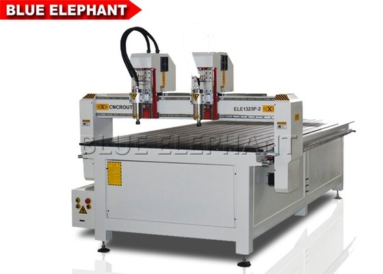 Double Separate Heads Computerised Wood Carving Machine , Precision Stamp Engraving Machine