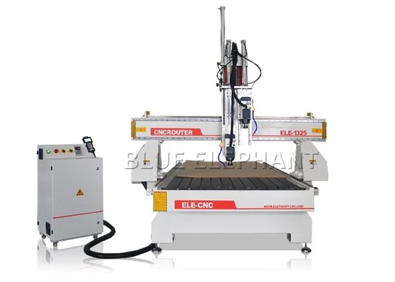 Air cooling spindle and the imported guide rail , Homemade multi spindle 3d cnc router for wood furnitures 1325