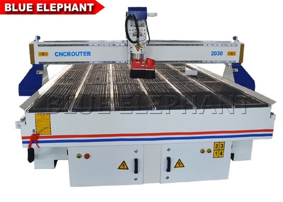 Italy HSD air cooling spindle , Taiwan DELTA inverter ELE 2030 pvc board cnc router with vacuum table on sale