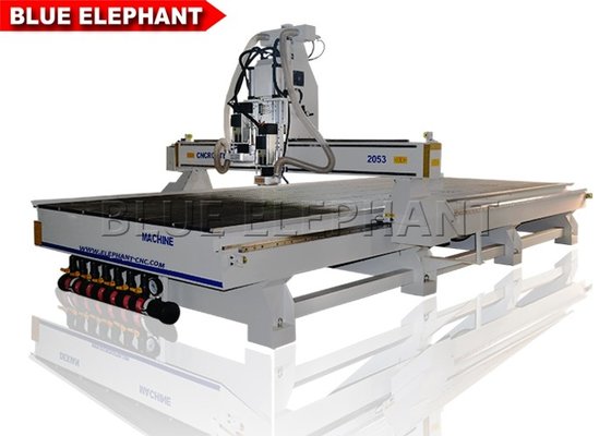 Vacuum Pump ATC CNC Router Electronics Cast Steel Gantry Moving Type