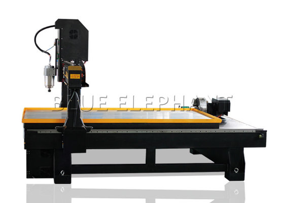 Table Top CNC Router Stone Etching Machine , 4 Axis Engraving Machine 5.5 Kw Delta Inverter