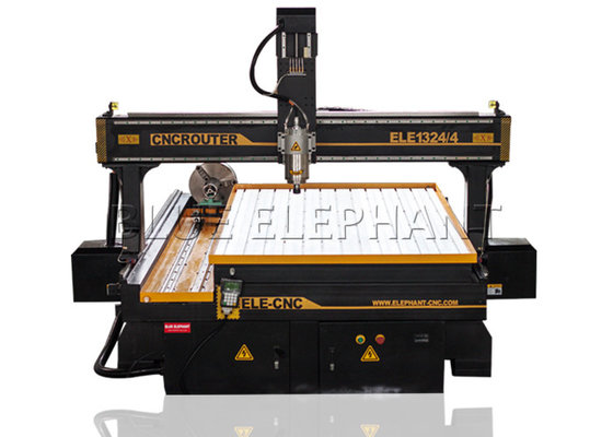 Table Top CNC Router Stone Etching Machine , 4 Axis Engraving Machine 5.5 Kw Delta Inverter
