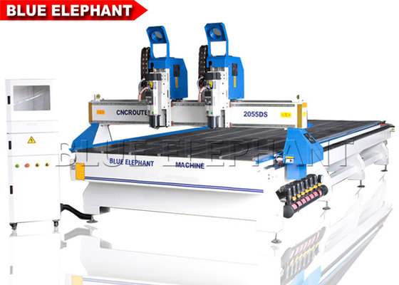 2055 multi-heads woodwork cnc router , cnc wood carve machine for wood door design