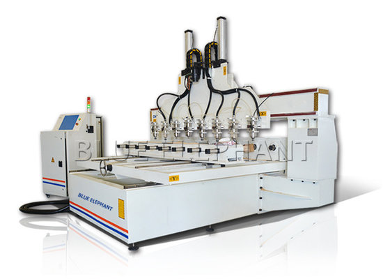 Rotary Multi - Head CNC Router 4 Axis Machining Center For Mass Process