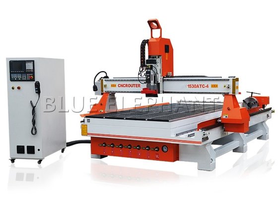 Rotary Device ATC CNC Router Machine 4 Axis 0 - 24000mm / Min Working Speed
