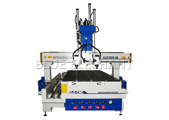 Computerised 3 Spindle Cnc Router , 3d Cnc Wood Carving Machine With Atc Function