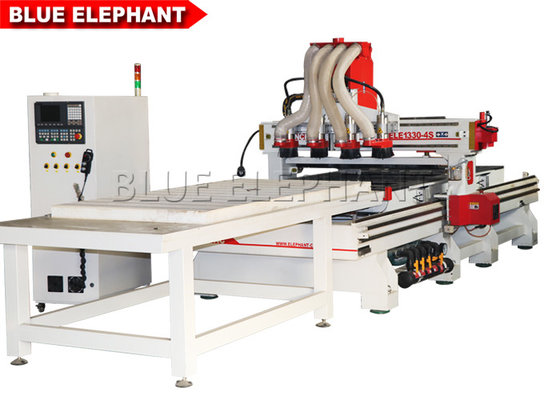 ELE 1330 Multi - Head CNC Router for furniture making , automatic wood door making machine