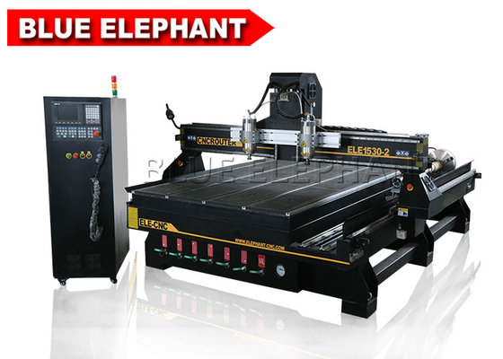 Multi head engraving wooden cnc Router machine with 4th axis , doors wood machine