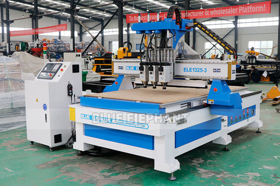 1325 Three Processes Multi Head CNC Router Machinery with HQD Air Cooling Spindle